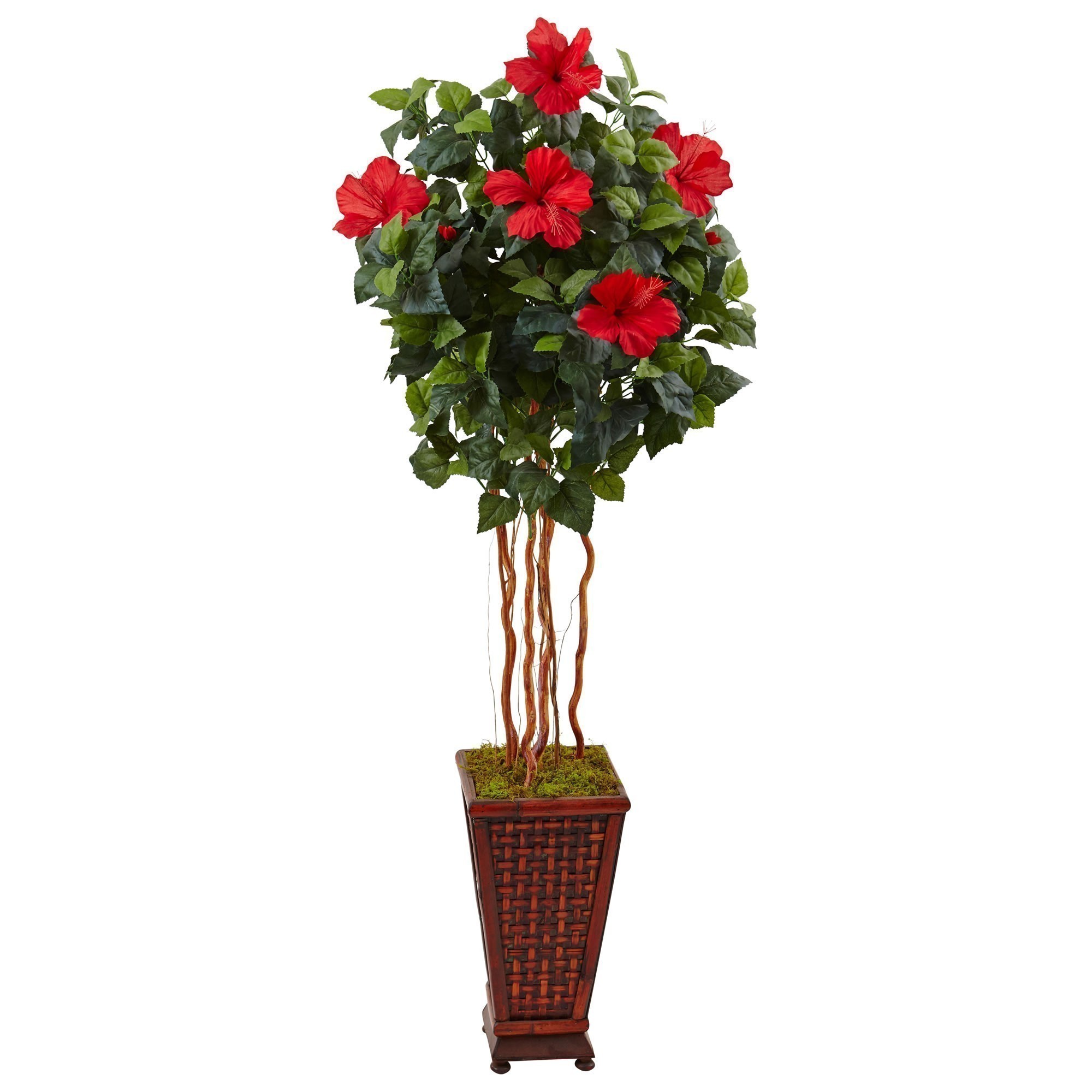 Earthflora > Faux Flowering Trees > 5' Hibiscus Tree in Decorated ...