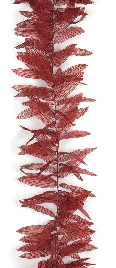 9' Lace Leaf Garland - Rust/Red > Outdoor Garlands, Branches and Vines ...
